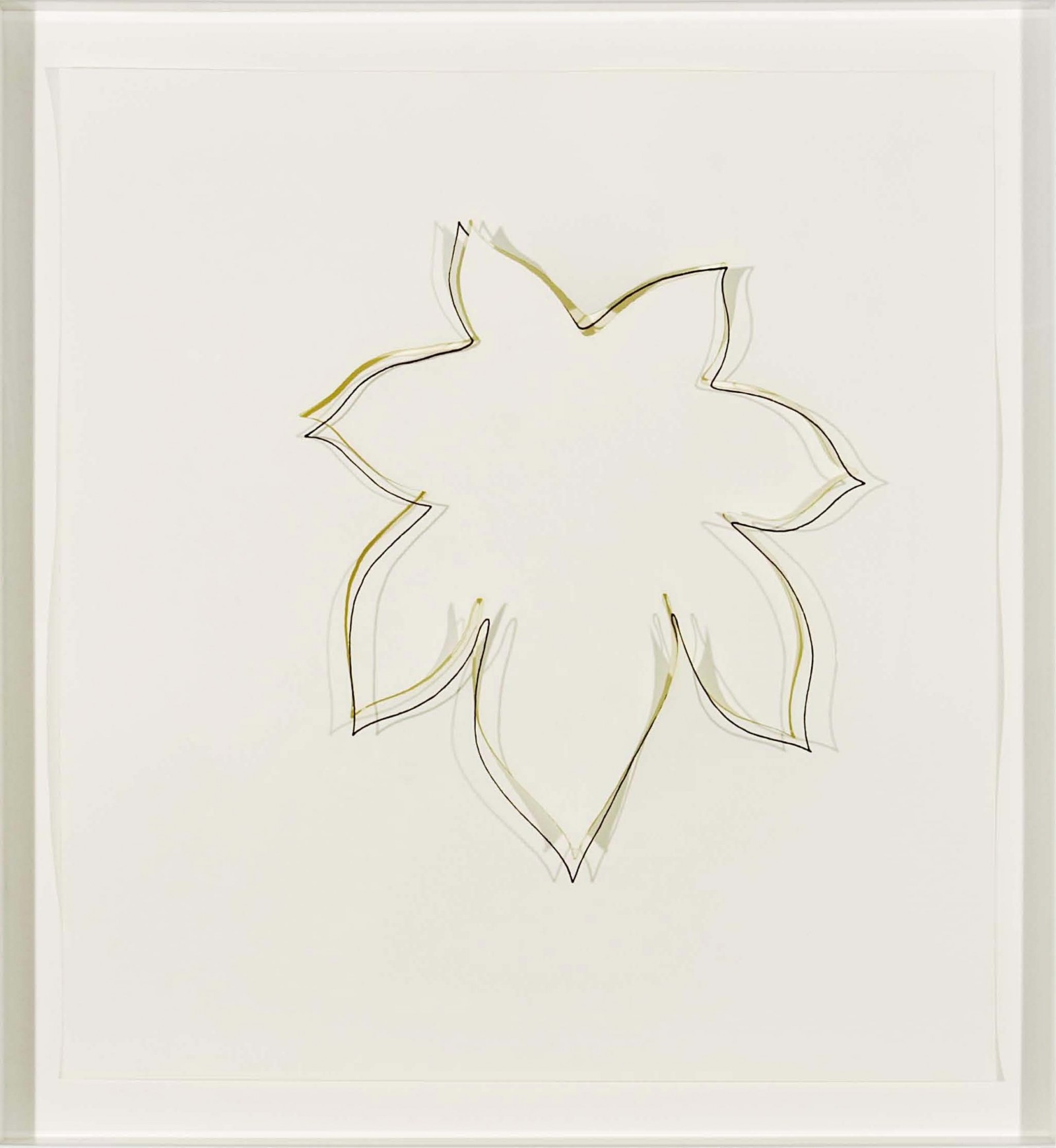 Collapsed drawing : castor bean leaf | Collection d'art Société Générale